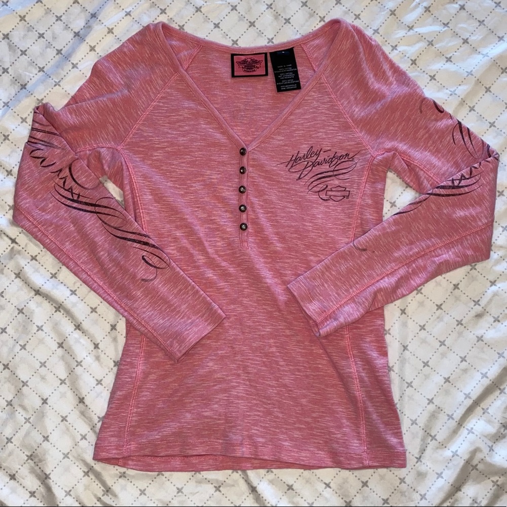Harley Davidson Pink Thermal Top - Gem